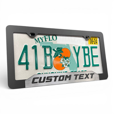 Custom Engraved 3D Text License Plate Frame Personalized Car Tag SIGN 2 ...