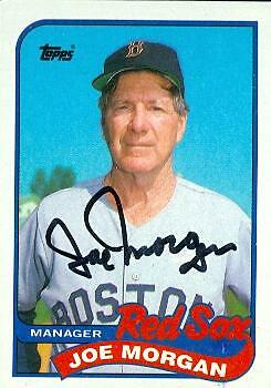 Joe Morgan autographed Baseball Card (Boston Red Sox) 1989 Topps #714 ...