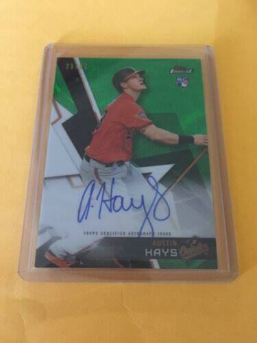 2018 Topps Finest Austin Hays Autograph /99 Green MINT NO588 | eBay