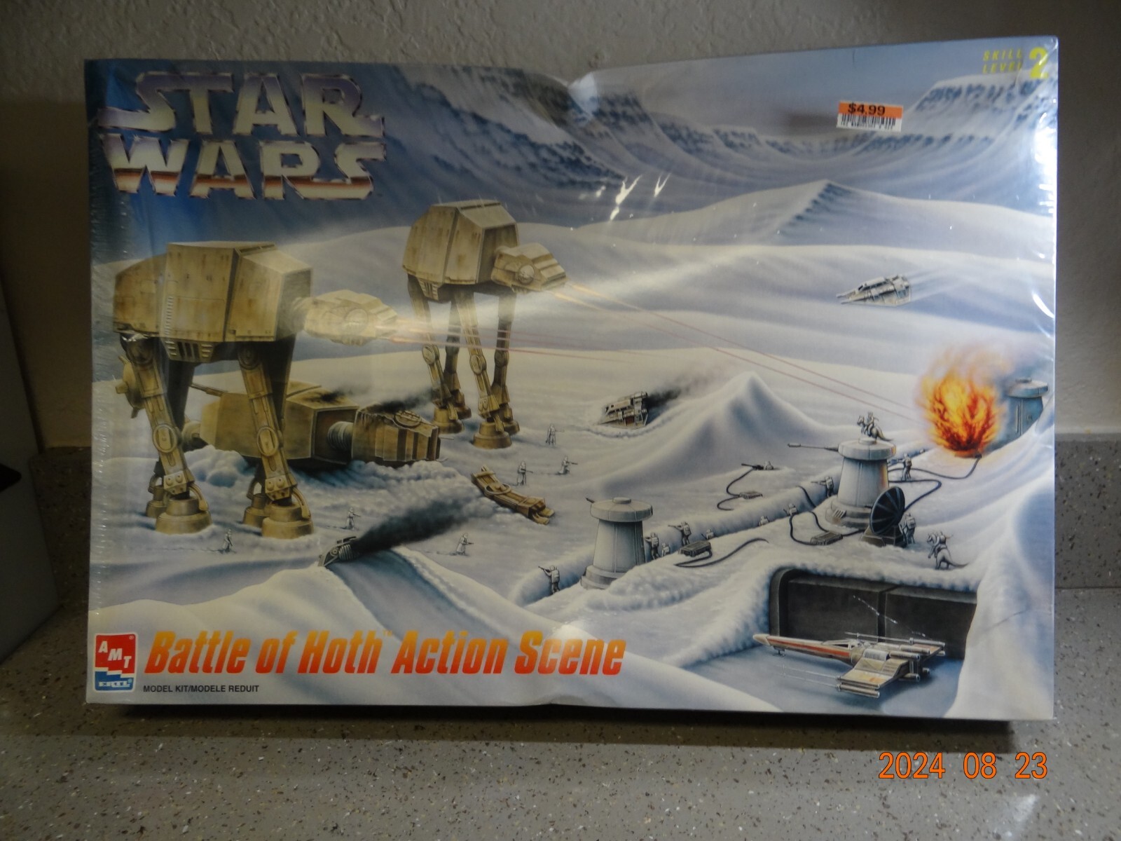 Vintage 1995 AMT ERTL Star Wars Model Kit Battle of Hoth Action Scene ...