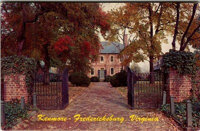Postcard VA Kenmore Fredericksburg Colonial Home Col Fielding Lewis | eBay
