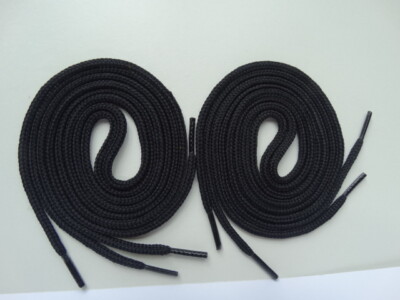 Back To School 2 x Pairs 60cm Thin Black Round shoe Laces | eBay UK