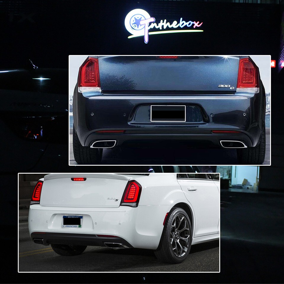 OE-Style Red Lens Rear Bumper Reflectors Lights For 2015-2022 Chrysler ...