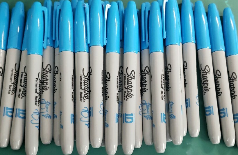 1D One Direction Harry Stiles Sharpie Blue Color FINE POINT Sharpie New ...