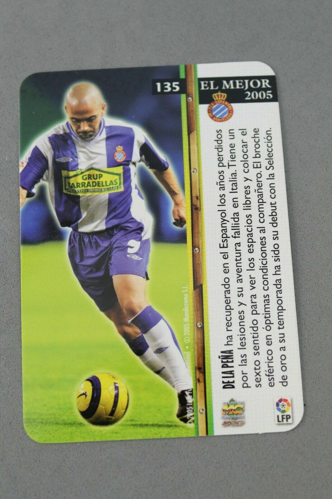 DE LA PEÑA nº135 THE BEST Sticker Football League Chips 2006 Espanyol ...