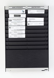 Black Workshop Job Card Wall Rack For A4 Portrait Job Cards - 20 ...