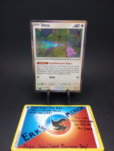 Ditto 132/165 English 151 Holo Rare Pokemon Card | eBay
