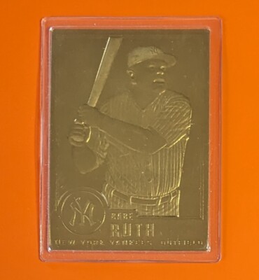 1996 BABE RUTH New York Yankees 22k Gold Plated Sealed Card #30 | eBay