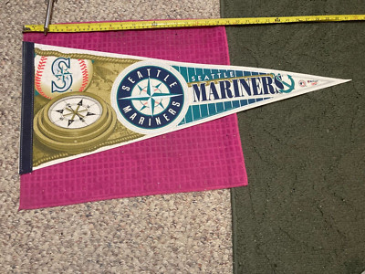 VTG MLB Banner Souvenir Pennant SEATTLE MARINERS BASEBALL WINCRAFT ...