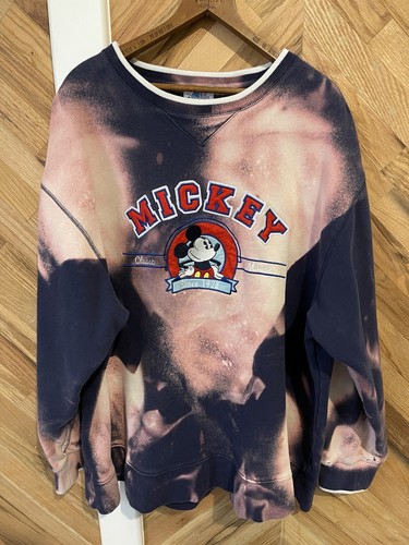 Vintage Disneyland Resort Mickey Mouse Acid Washed Sweatshirt Size XXL ...