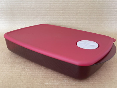 Tupperware Rock N Serve 6 Cup Microwave Safe Ruby Red Jewel Tones New ...