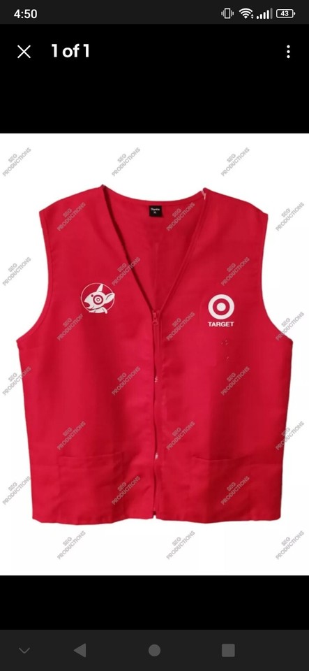 Target Vest Store Employee Vest MEDIUM Pocket Team Member | eBay