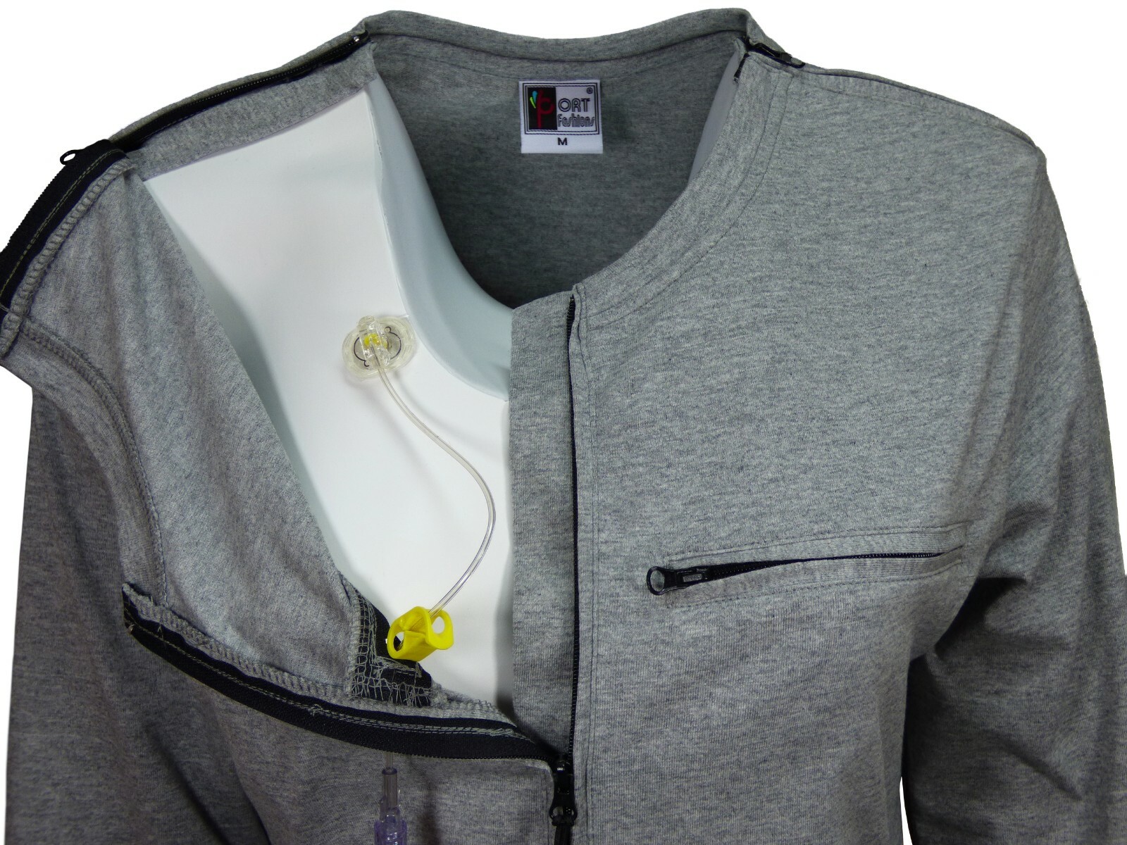 Men's chemotherapy or dialysis 5 zipper port access shirts | eBay