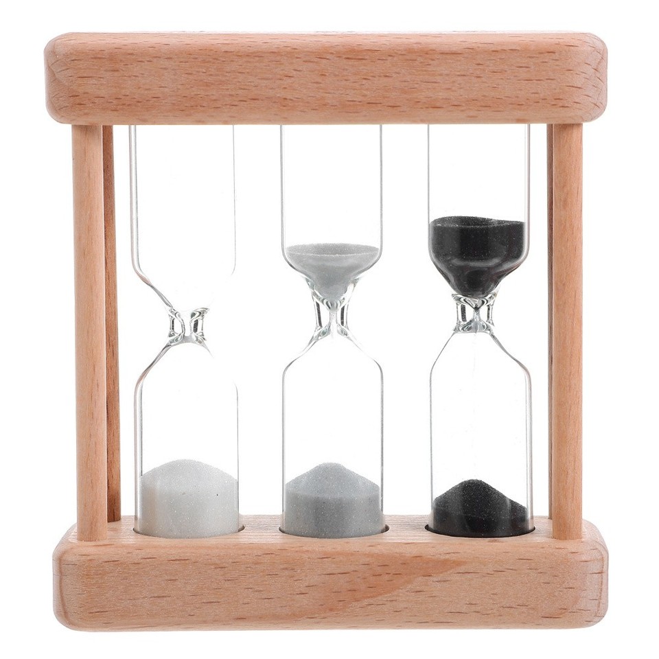 Wooden Timer Creative 1/3/5 Minute Timer Clock Home Kitchen Decor ...