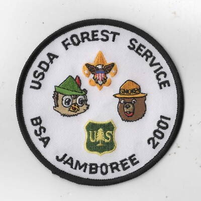 2001 BSA Jamboree USDA Forest Service Patch BLK Bdr. [JM389] | eBay