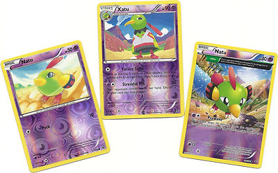 RARE XATU & 2 NATU - XY EVOLUTION Roaring Skies -REV HOLO Pokemon Cards ...