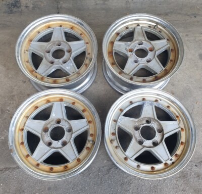 JDM WORK Ewing 5spoke 15" rims wheels for datsun 114.3X5 crown Z31 | eBay