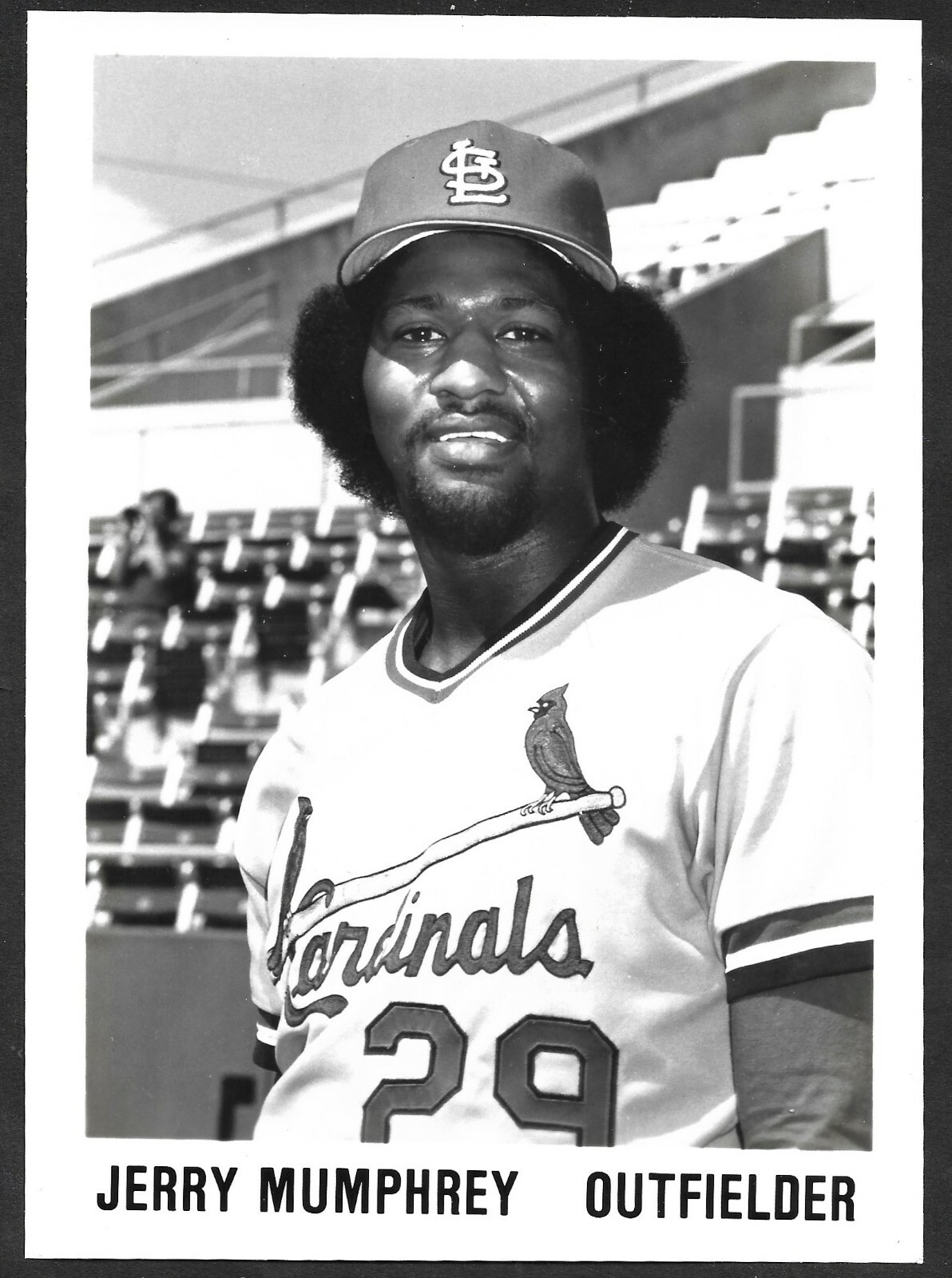 Jerry Mumphrey CARDINALS UNSIGNED 5-1/8 x 7-1/8 ORIGINAL STAFF PHOTO #6 ...