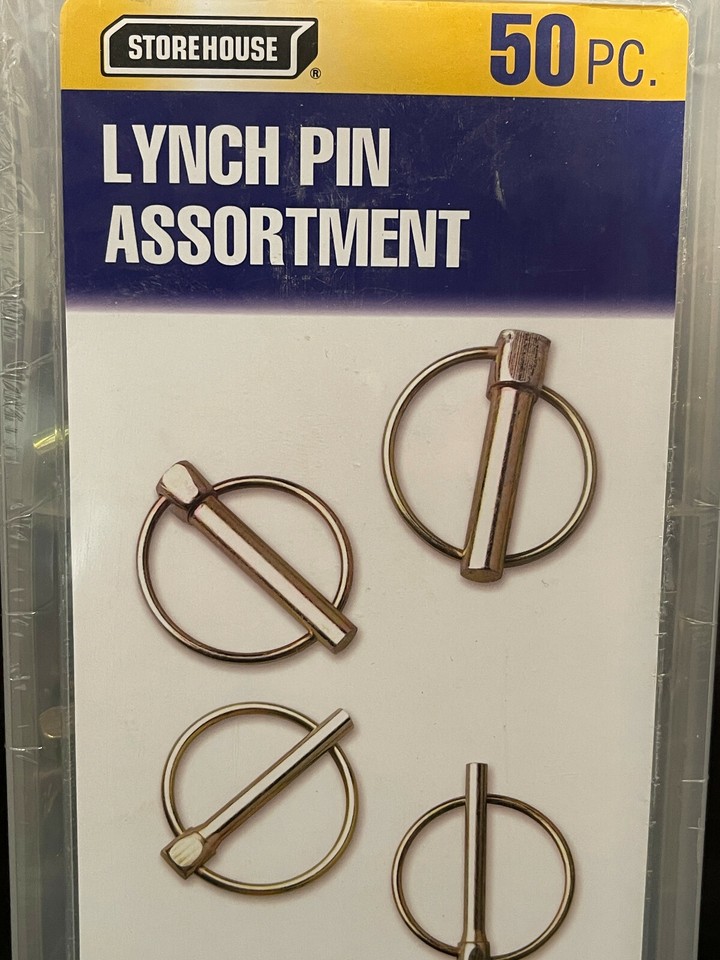 50 Pc Lynch Pin Assortment Snap Spring Ring Trailer Tractor Skidsteer ...
