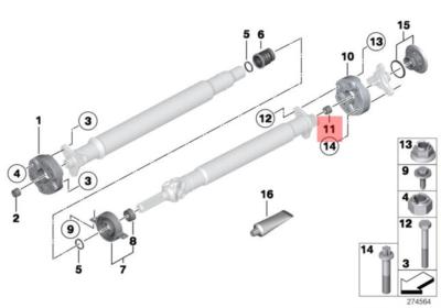 Genuine BMW E70 E70N E71 E84 F01 F02 Propshaft Centering Bush OEM ...