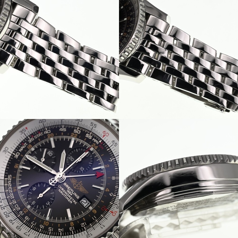 discount BREITLING Navitimer World A24322 Chronograph GMT Men's N ...