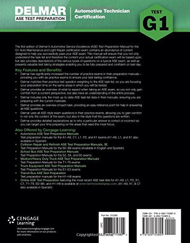 ASE Technician Test Preparation Automotive Maintenance and Light Repair ...
