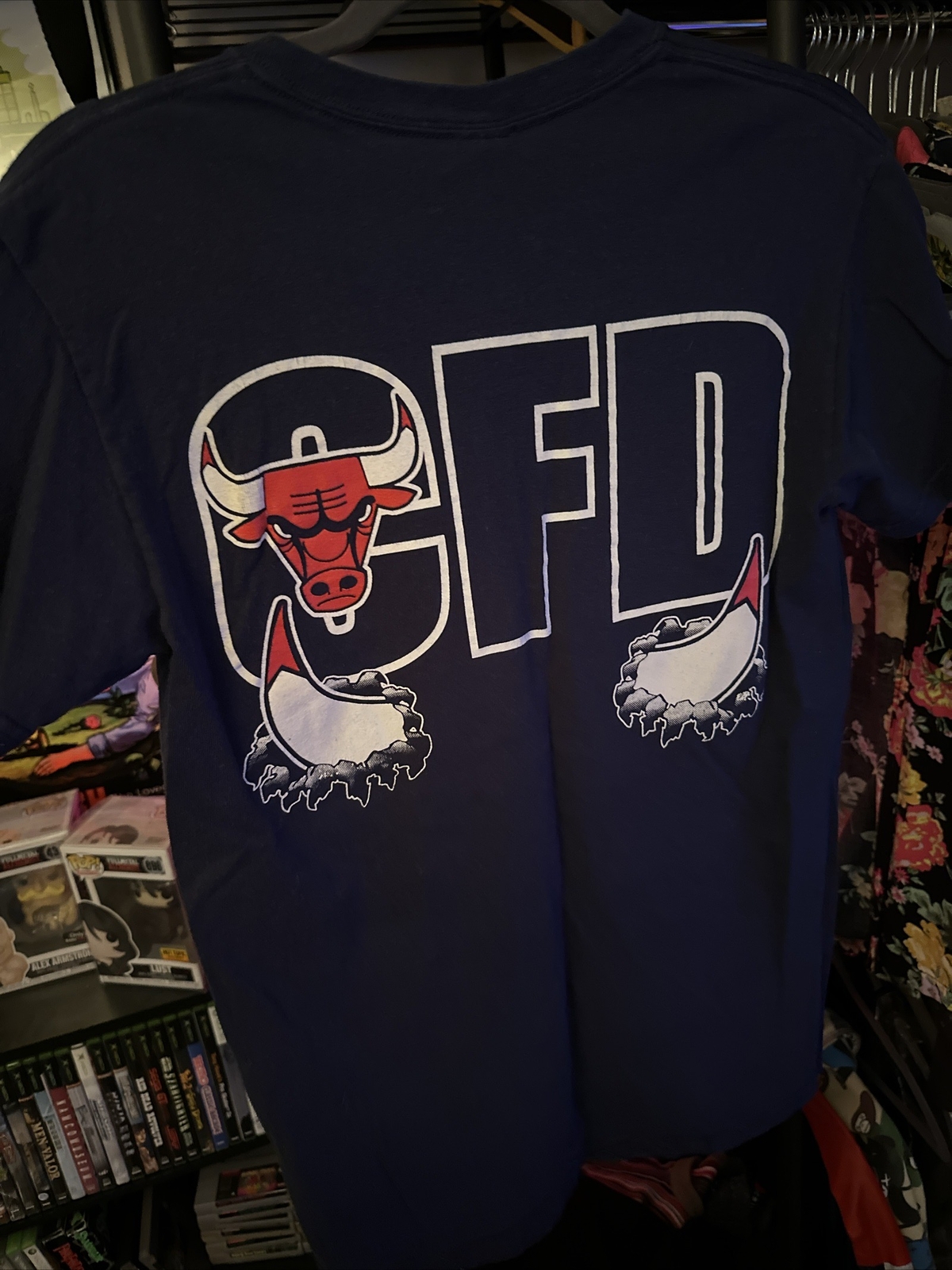 Rare Chicago Fire Department CFD Chicago Bulls T Shir… - Gem