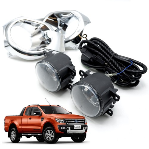 Kit Fog Lamp Spot Light Chrome Trim Fits Ford Ranger T6 Pickup 2012 ...