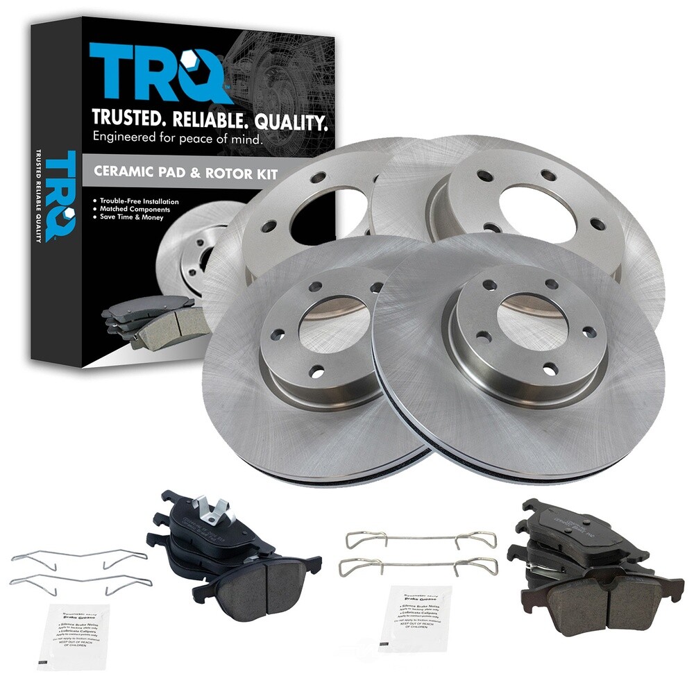 Disc Brake Kit-Ceramic Brake Pad and Rotor Kit TRQ BKA16186 fits 2004 ...