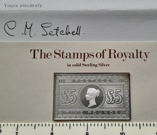 Solid 925 Hallmark Sterling Silver GB British QV £ 5 Stamp Ingot 40g ...