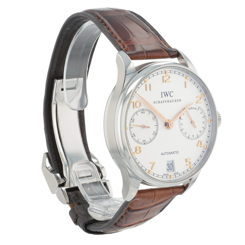 IWC Portuguese Stainless Steel Silver Dial 42mm Automatic Men’s Watch ...