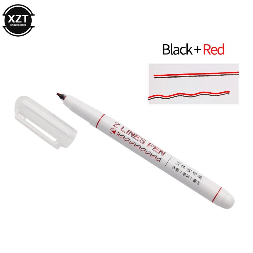 Creative Two-color Line Gel Pen Art Comics Drawing Graffiti Pen Student ...