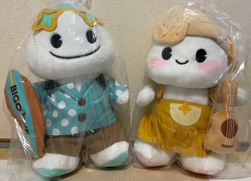 BIGO LIVE Go-chan BI-chan Plush Doll 2 Types Set Ukulele Ver Limited ...