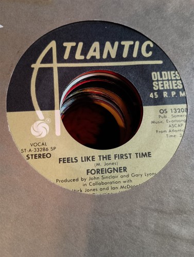 Foreigner, Feels Like The First Time / Cold As Ice ~ Atlantic 45 ...