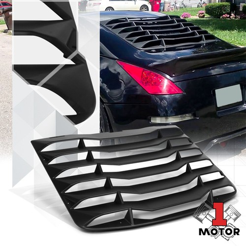 Black Rear Window Louver Sun Shade Cover Vent for 03-08 Nissan 350z ...