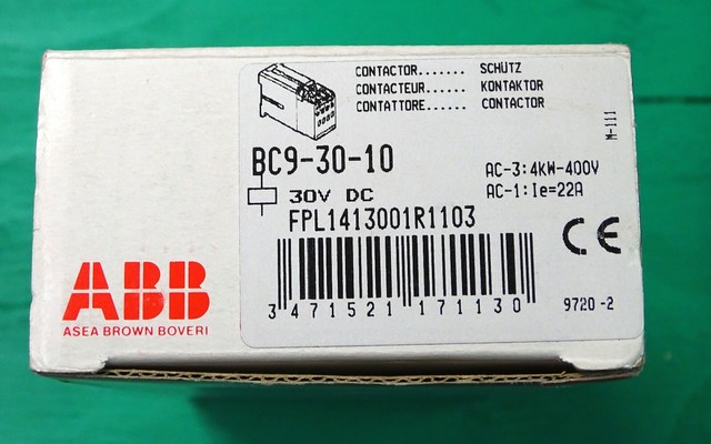 ABB Contactor Bc9-30-10 24v Coil 21 Amp 600vac BC93010 for sale online ...