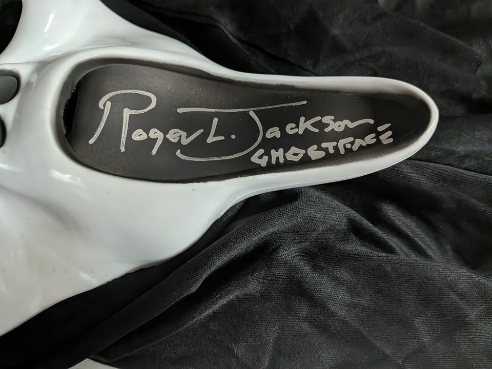 ROGER JACKSON Signed GHOSTFACE MASK Autograph SCREAM JSA COA Silver | eBay