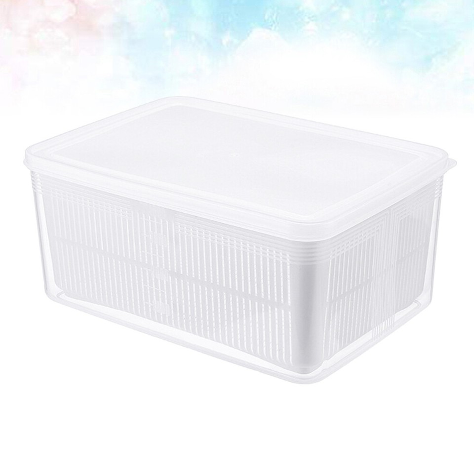 Salad Crisper Kitchen Storage Box Fridge Storage Boxes Fruit Fresh Box ...