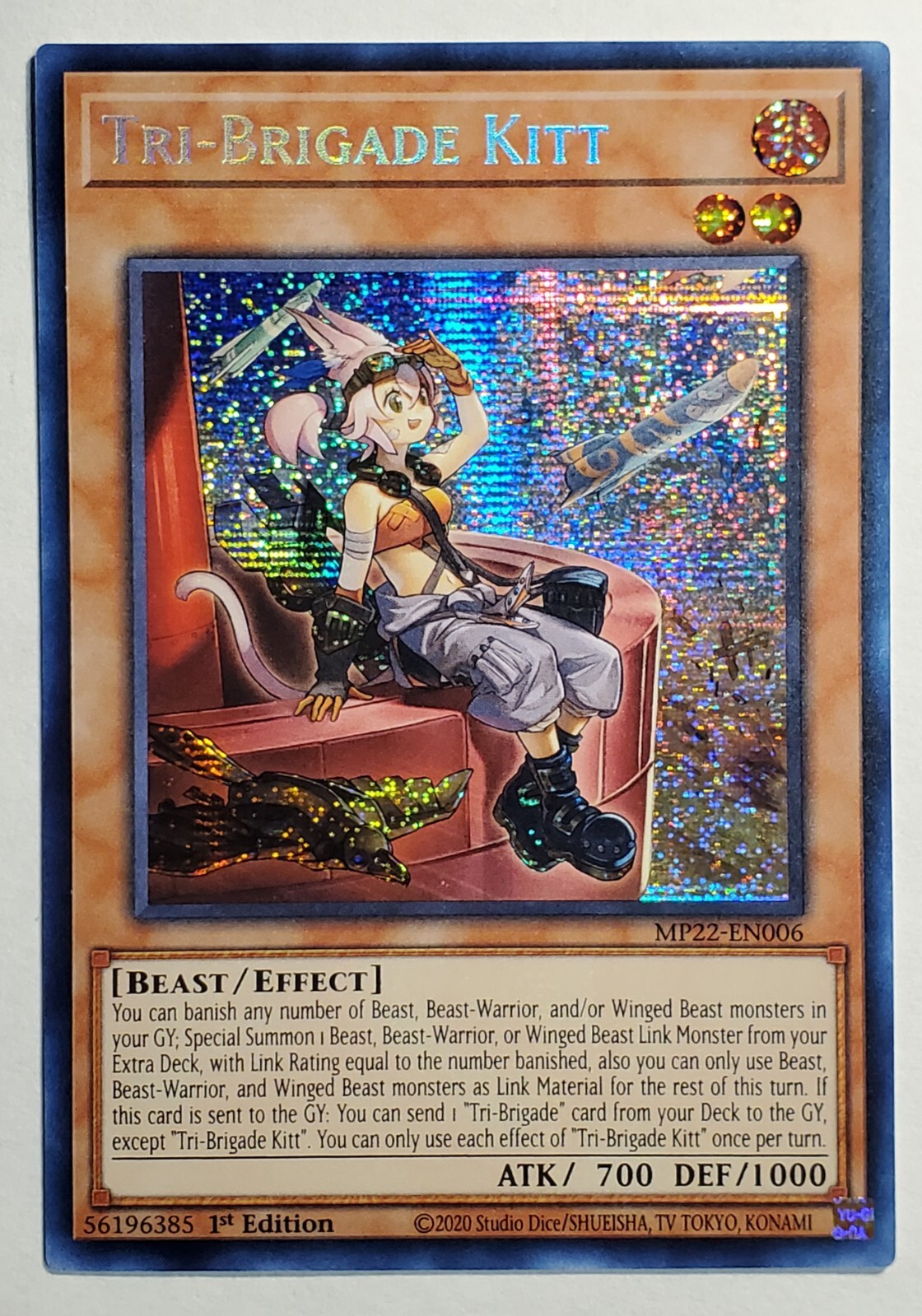 Yugioh Tri-Brigade Kitt MP22-EN006 Prismatic Secret Rare 1st Ed *In ...