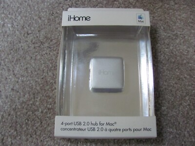 Brand New iHome Hi-Speed 4-Port USB 2.0 Hub for Mac & PC (IMAC-U100W ...