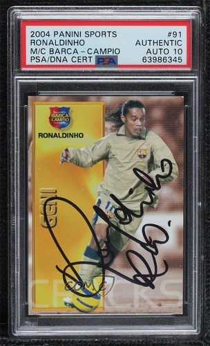 PSA/DNA 2004 Megacracks Barca Campeon Cracks Catalan Ronaldinho Authentic Auto | eBay