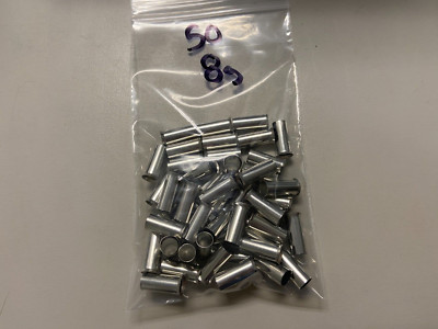 50 pcs 8 Gauge Wire Ferrule Amplifier Power Tin Copper non insulated ...