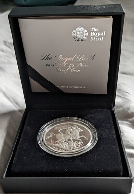 The Royal Birth Prince George 2013 Boxed UK .925 Silver Proof £5 Coin ...