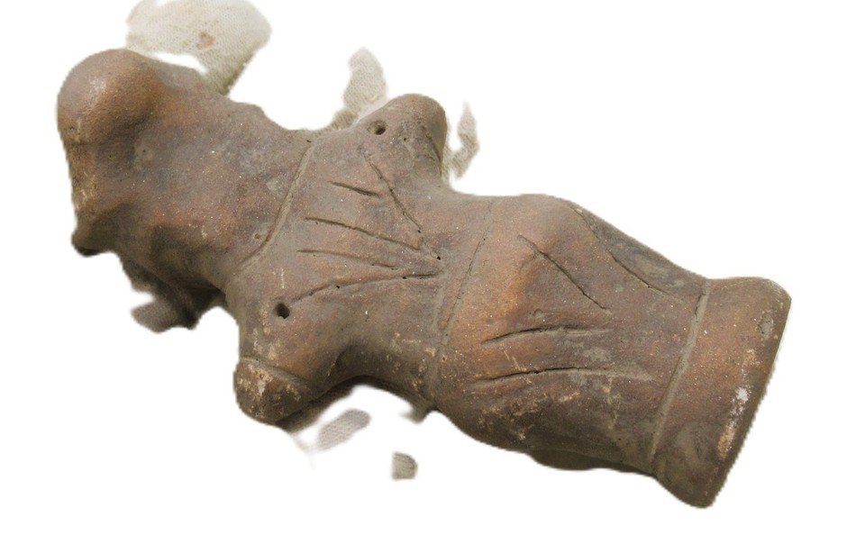 ANCIENT VINCA NEOLITHIC STONE CARVED STATUETTE ALIEN-LIKE FIGURINE ...