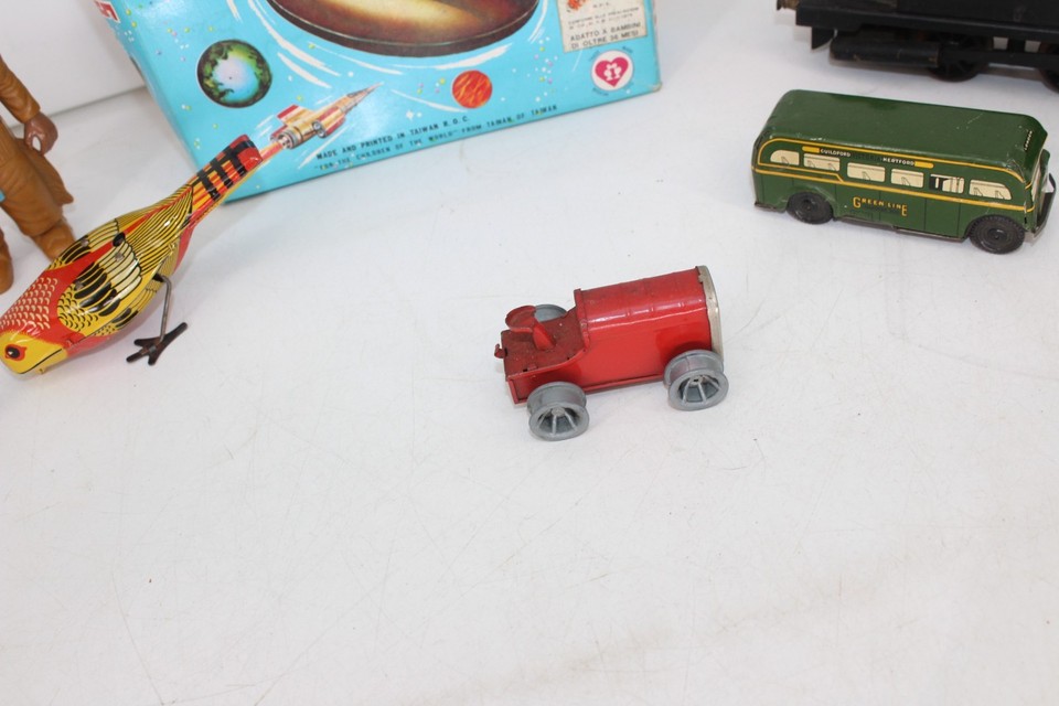 F x8 Vintage Clockwork Toys Inc. Space Ship X-5, Trains, Birds, Cars ...