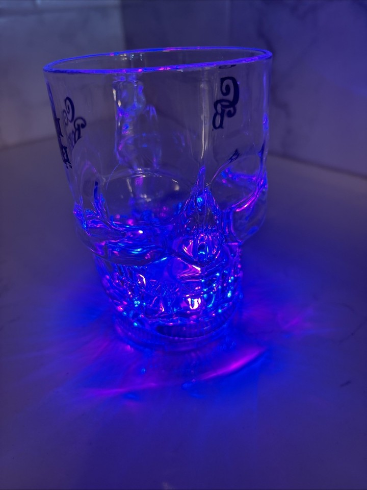 Casa Bonita Light Up Skull Glass, Premium Rare Purple Blue Lights ...