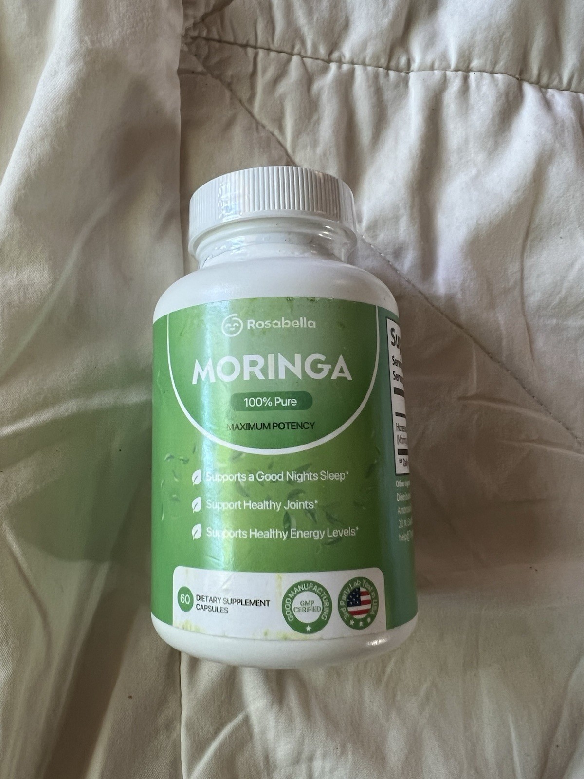 Rosabella Moringa Capsules - 100% Pure - Green Superfood - 60 caps ...