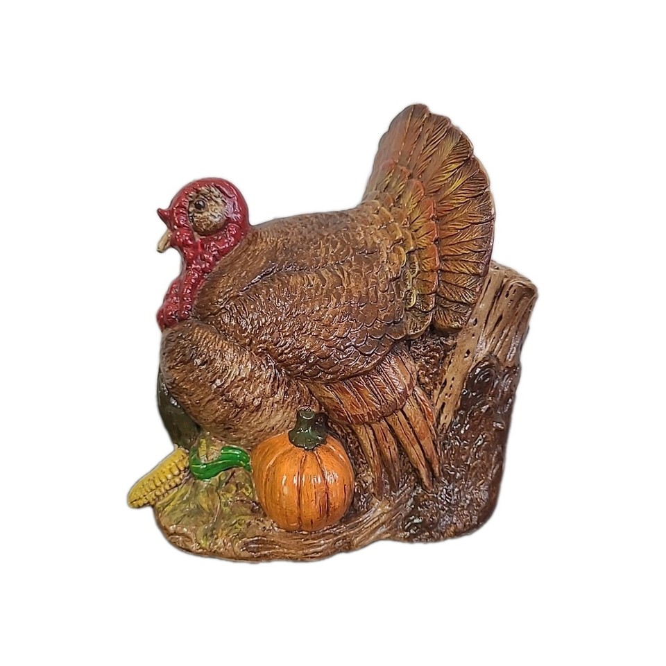 Vintage Turkey Hand Painted Planter Vase Decor Centerpiece Ceramic Fall ...