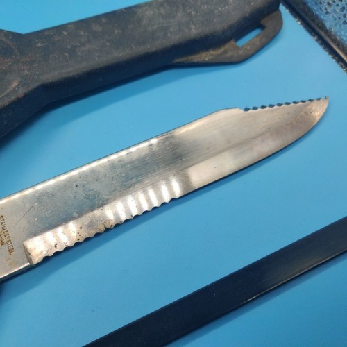 Vintage Scubapro Divers Dive Knife Tool With Sheath Made In Japan Used ...