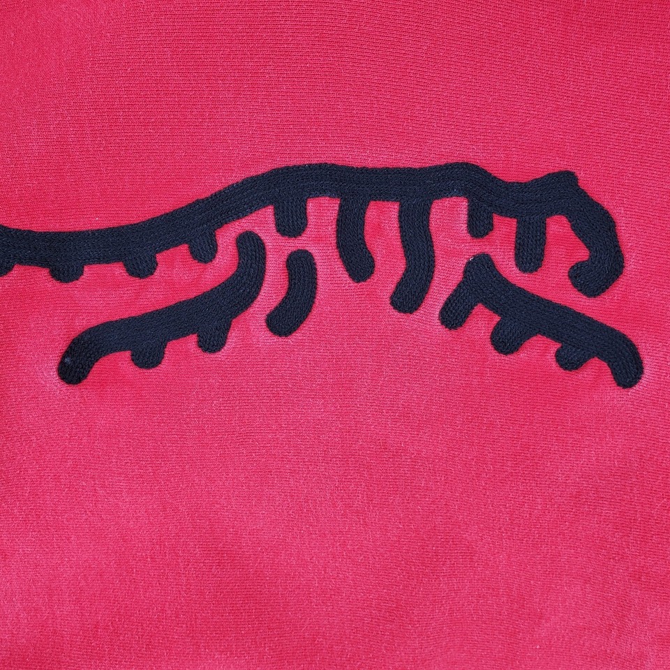 Sunday Red Hoodie Mens Small Red Embroidered Graphic Pullover ...